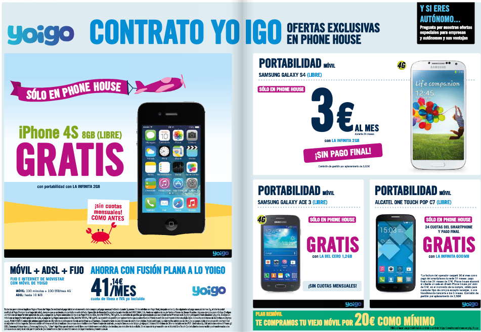 PhoneHouse Sur Ingenia Mobile: contrato yoigo