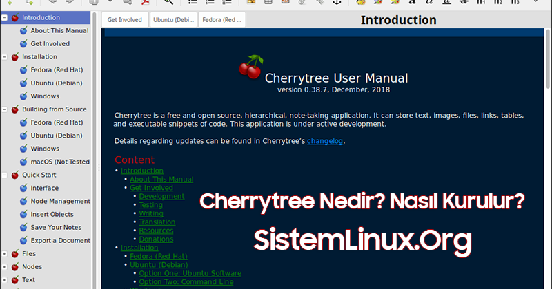 Cherrytree Nedir? Nasıl Kurulur? | SistemLinux.Org - GNU/Linux, Özgür ...