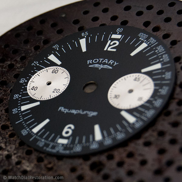 Watch repair and restoration: Rotary Aquaplunge watch dial restoration