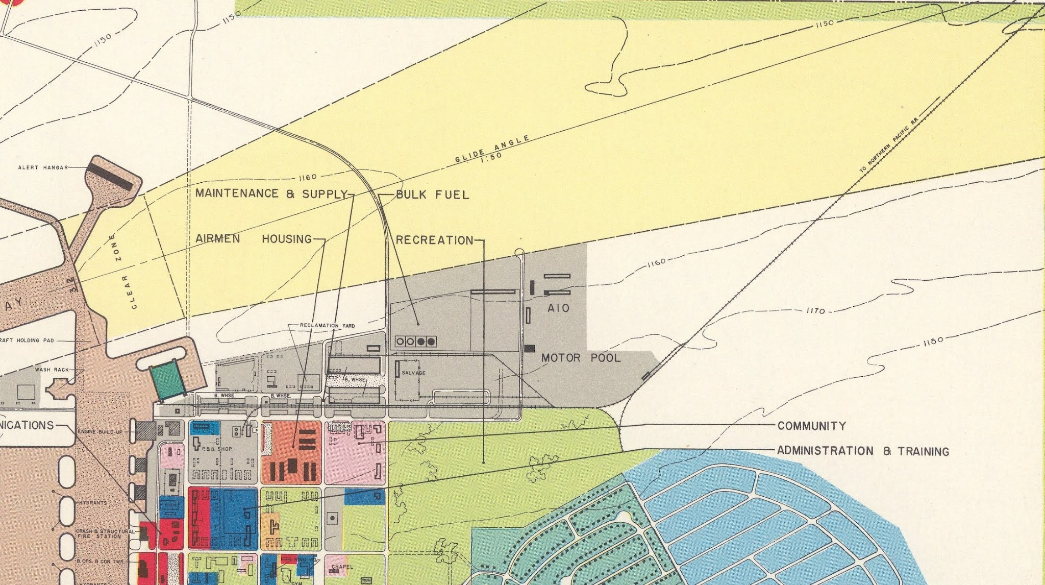 Big Bend Railroad History: 1951 Larson Air Force Base Preliminary Plan