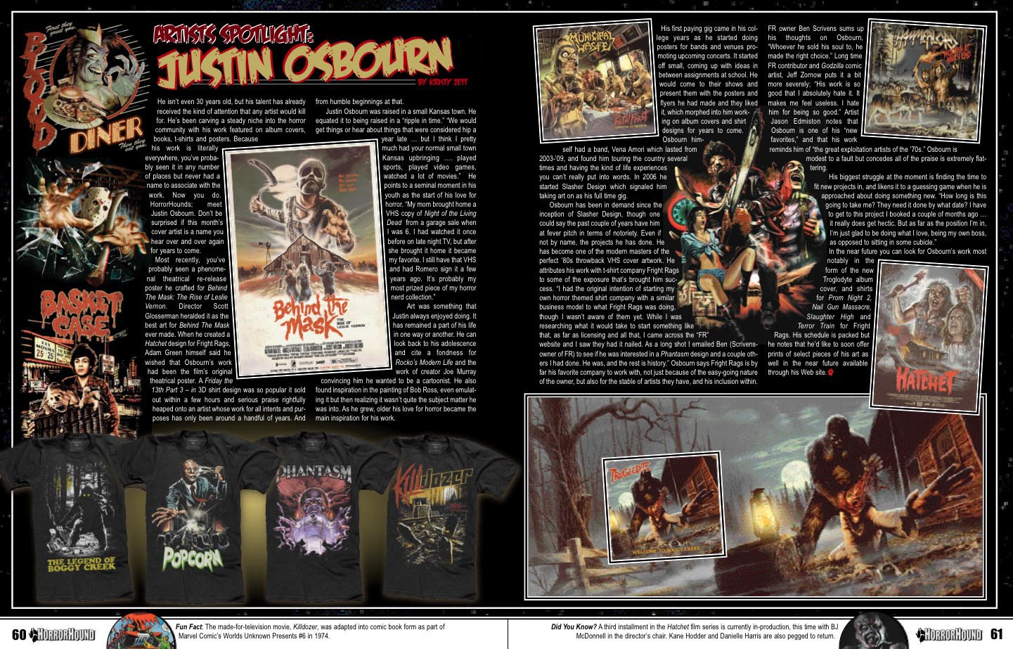 Slasher Design: HORRORHOUND magazine Cover Art / Artists Spotlight