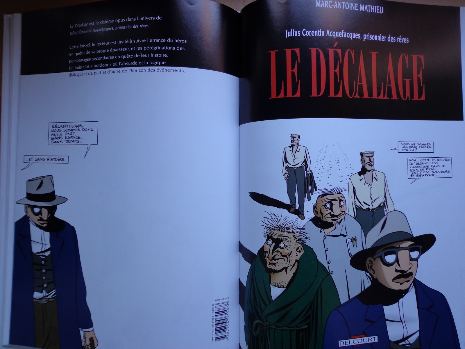 Ler BD: Le décalage. Marc-Antoine Mathieu (Delcourt)