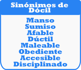 Sinónimos de DÓCIL