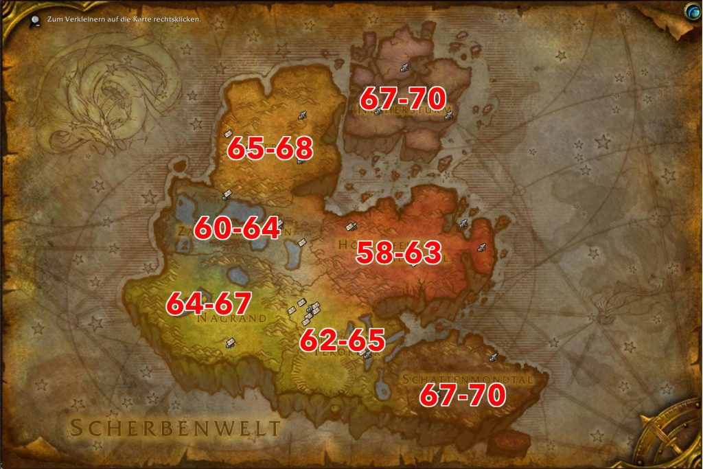 Wow Bc Classic Level Areas Where To Go With Which Level