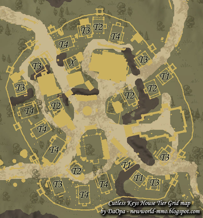 New World: Cutlass Key's House Tier Grid map