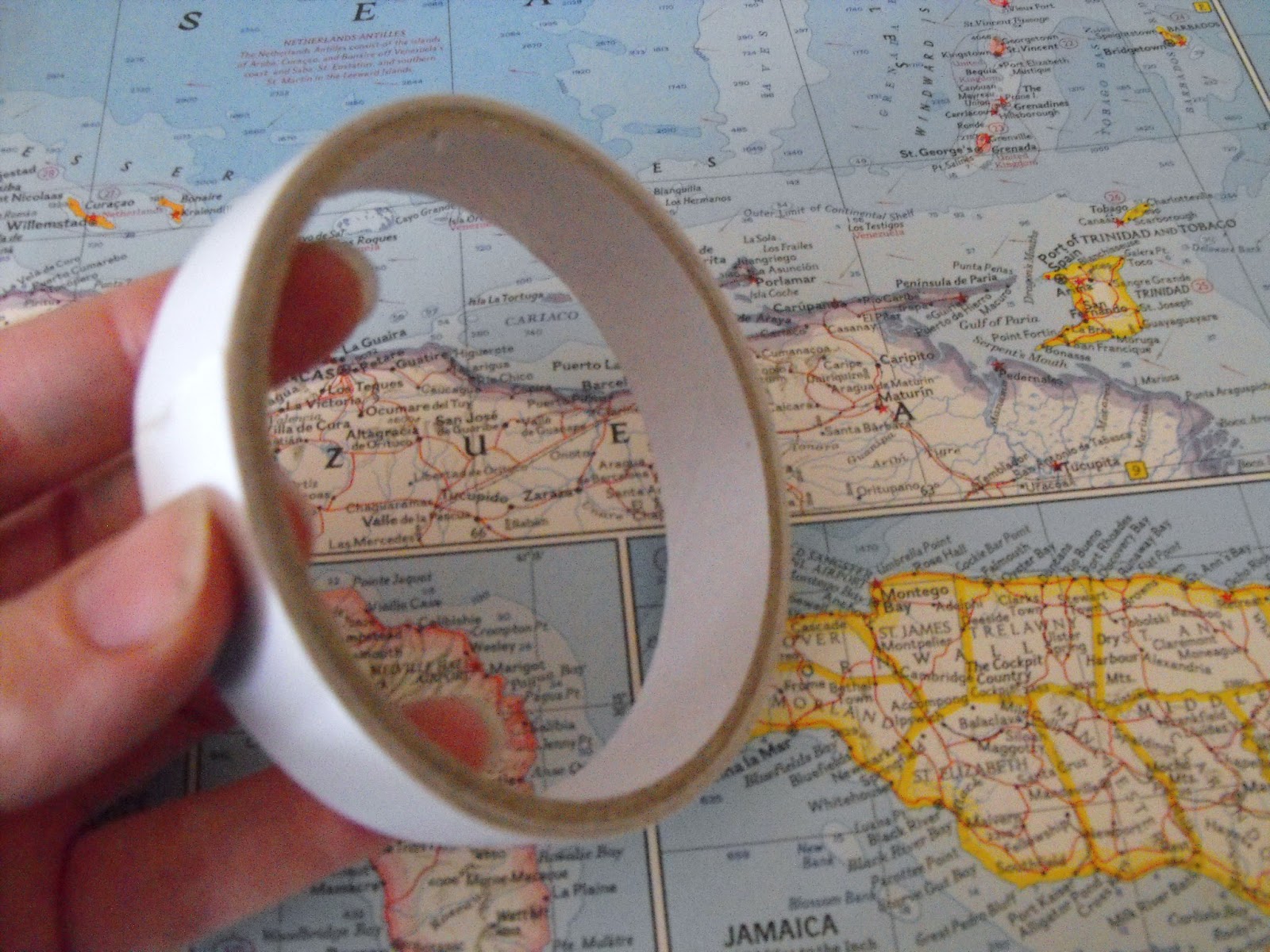 Ruby Murrays Musings: Ways with Vintage Maps - Washi Tape Tutorial