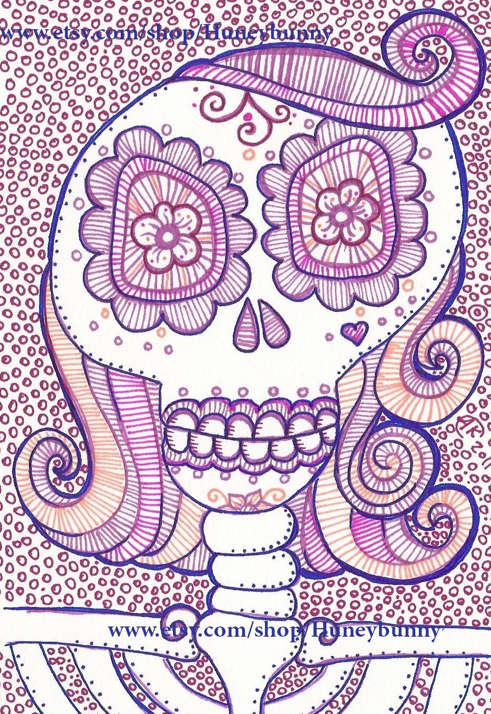 Allie's Painting Journal: Sugar Skull Sharpie Doodles and other DAY OF ...