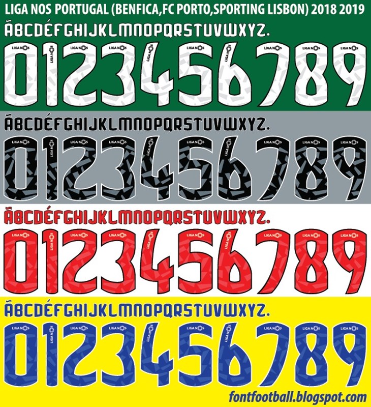 All-New Streamlined Liga Portugal Kit Font Leaked? - Footy Headlines