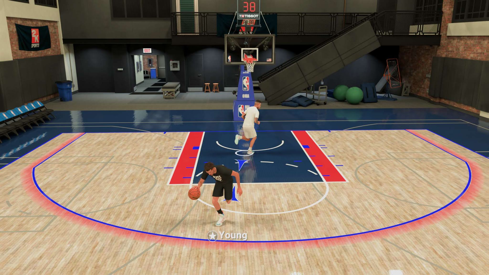 NBA 2K21 Default Practice Gym as Blacktop Court by dbphotoinc