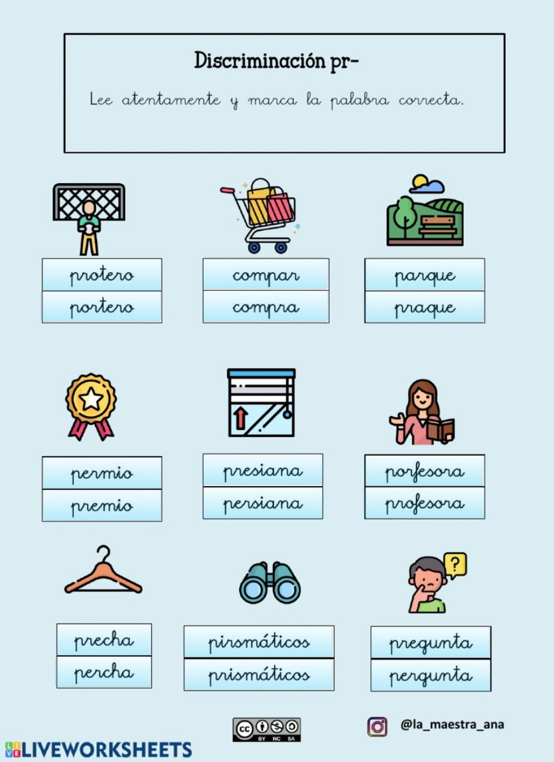 Tizas de colores: Trabadas pra, pre, pri, pro, pru y pla, ple, pli, plo ...