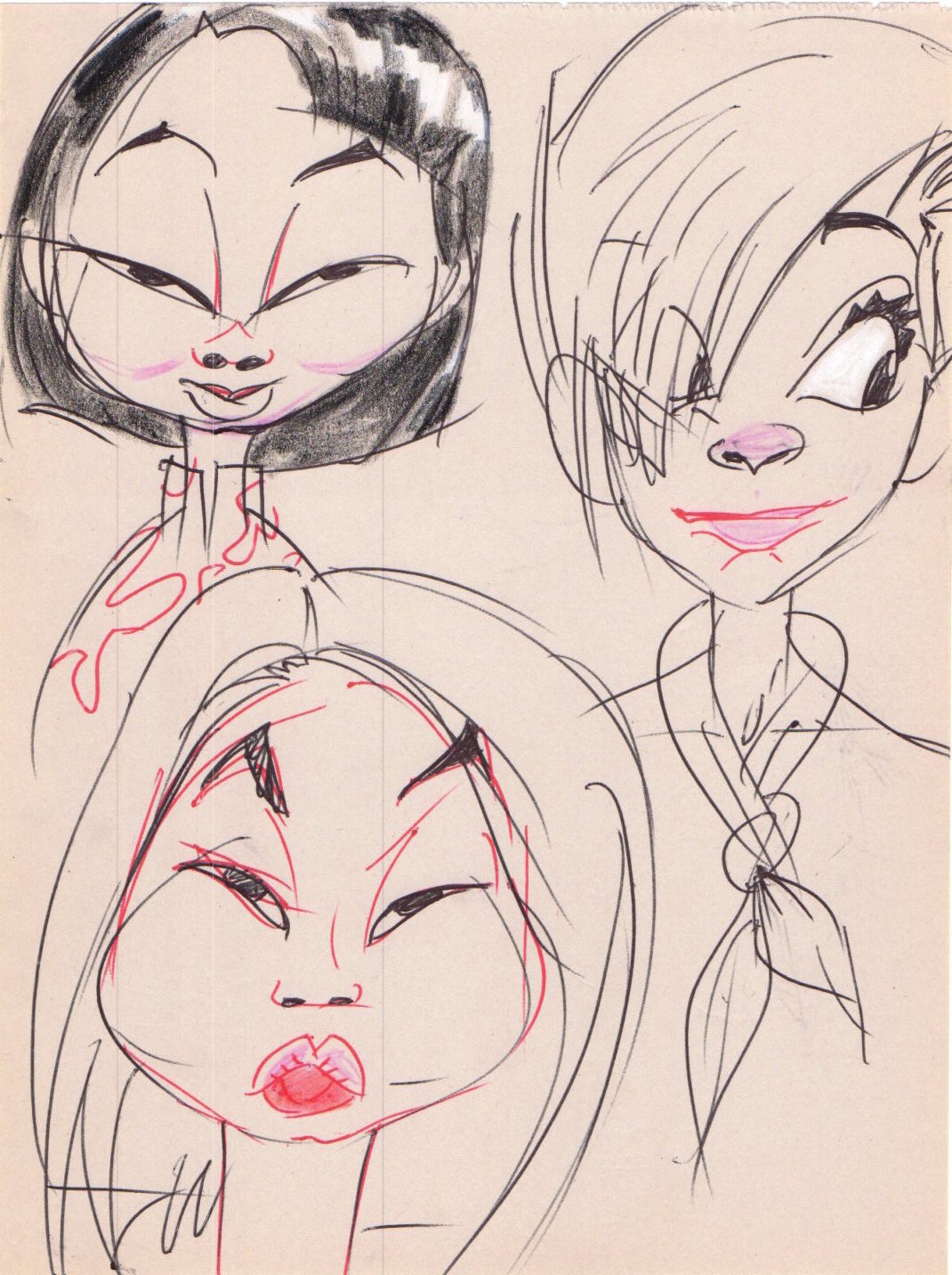 John K Stuff: Breaking Habits - Girl Head Shape Doodle Studies