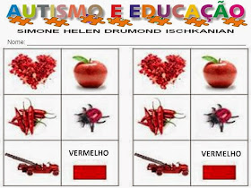 COR VERMELHO | Educação infantil