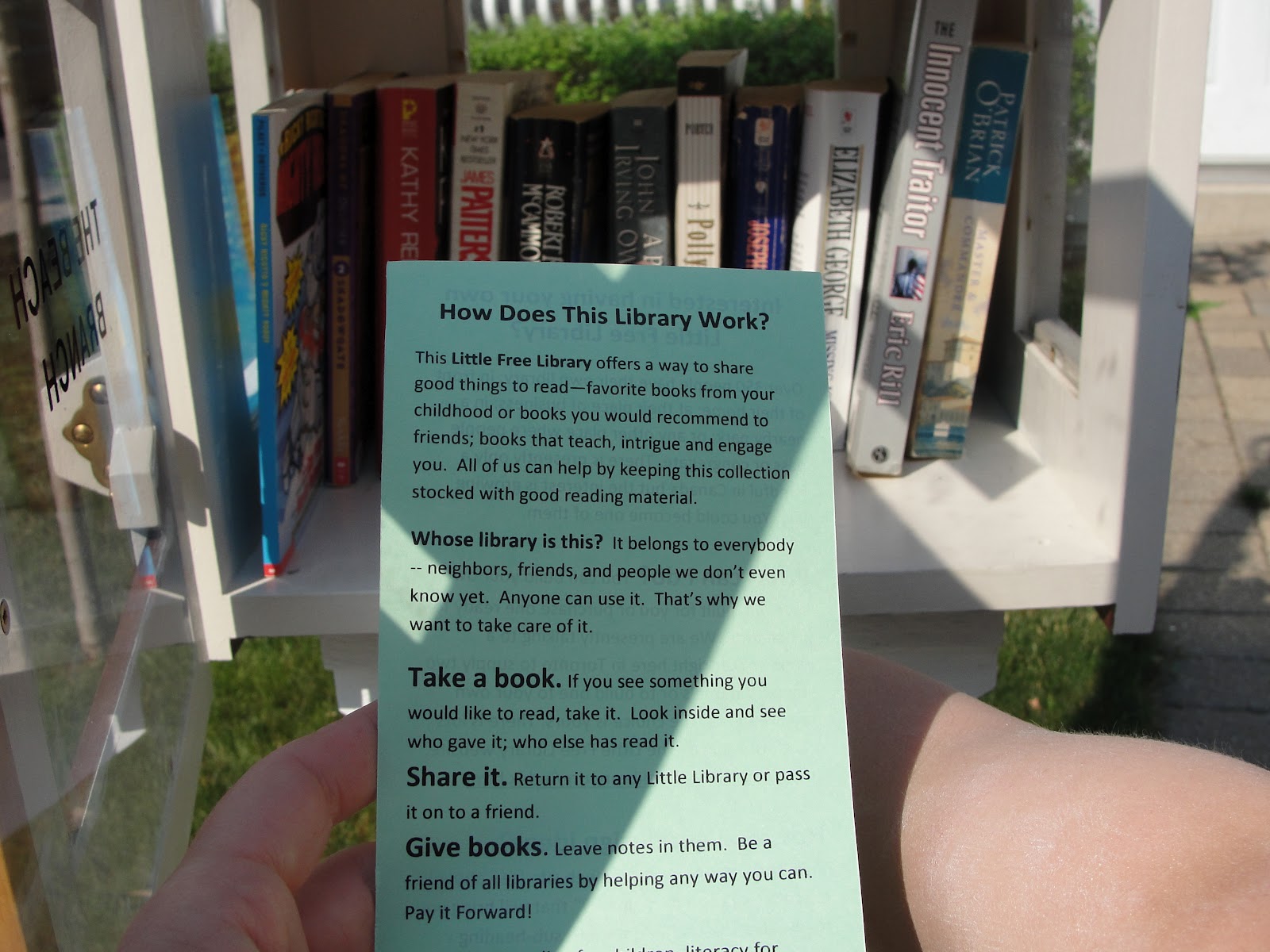 A trip to our little free library