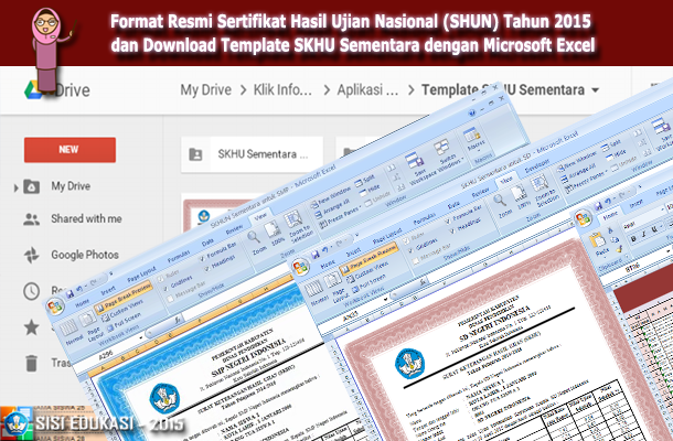 Format Resmi Sertifikat Hasil Ujian Nasional (SHUN) Tahun 2015 dan Download Template SKHU ...