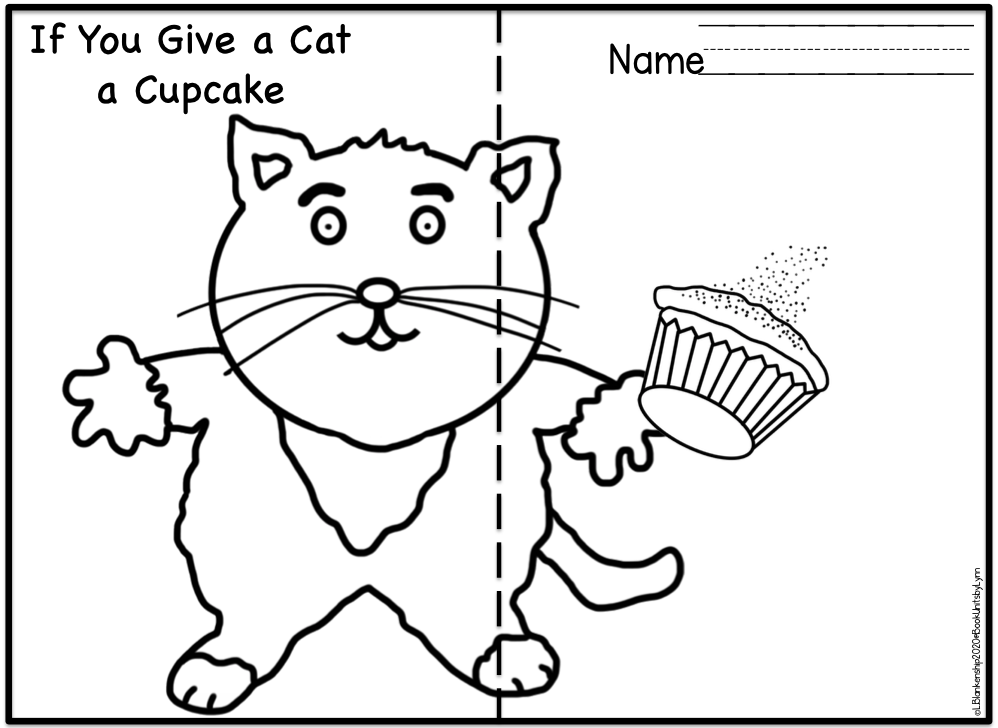 IF YOU GIVE A CAT A CUPCAKE BOOK CRAFT ~ Book Units by Lynn