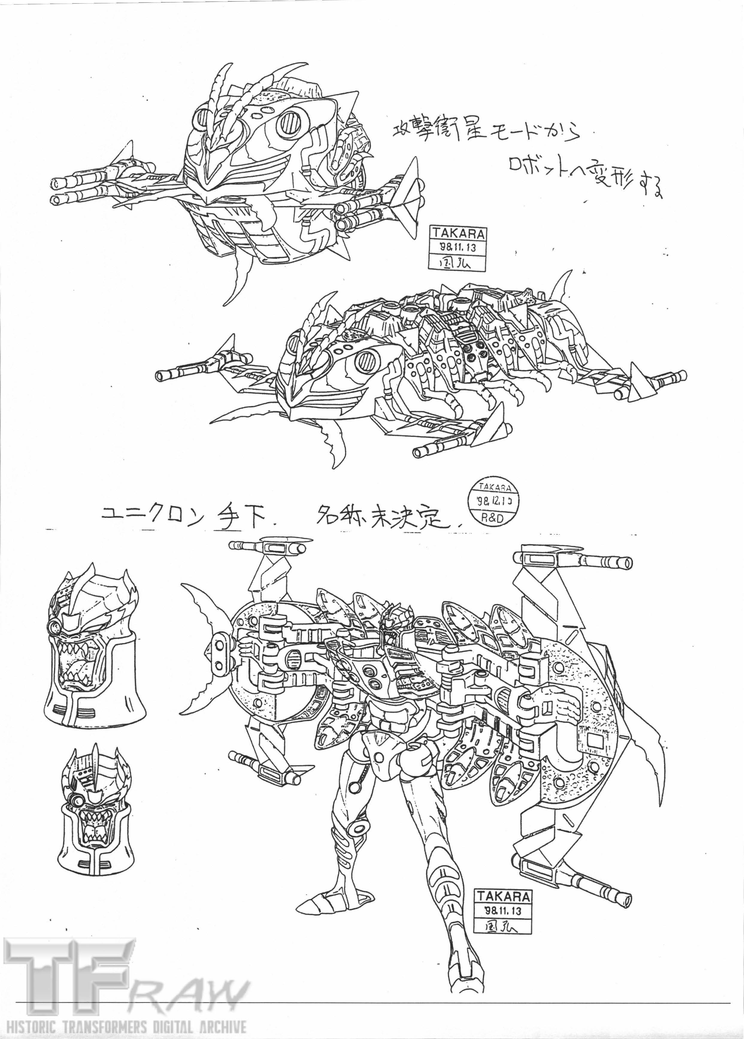 Beast Wars Neo Model Sheets