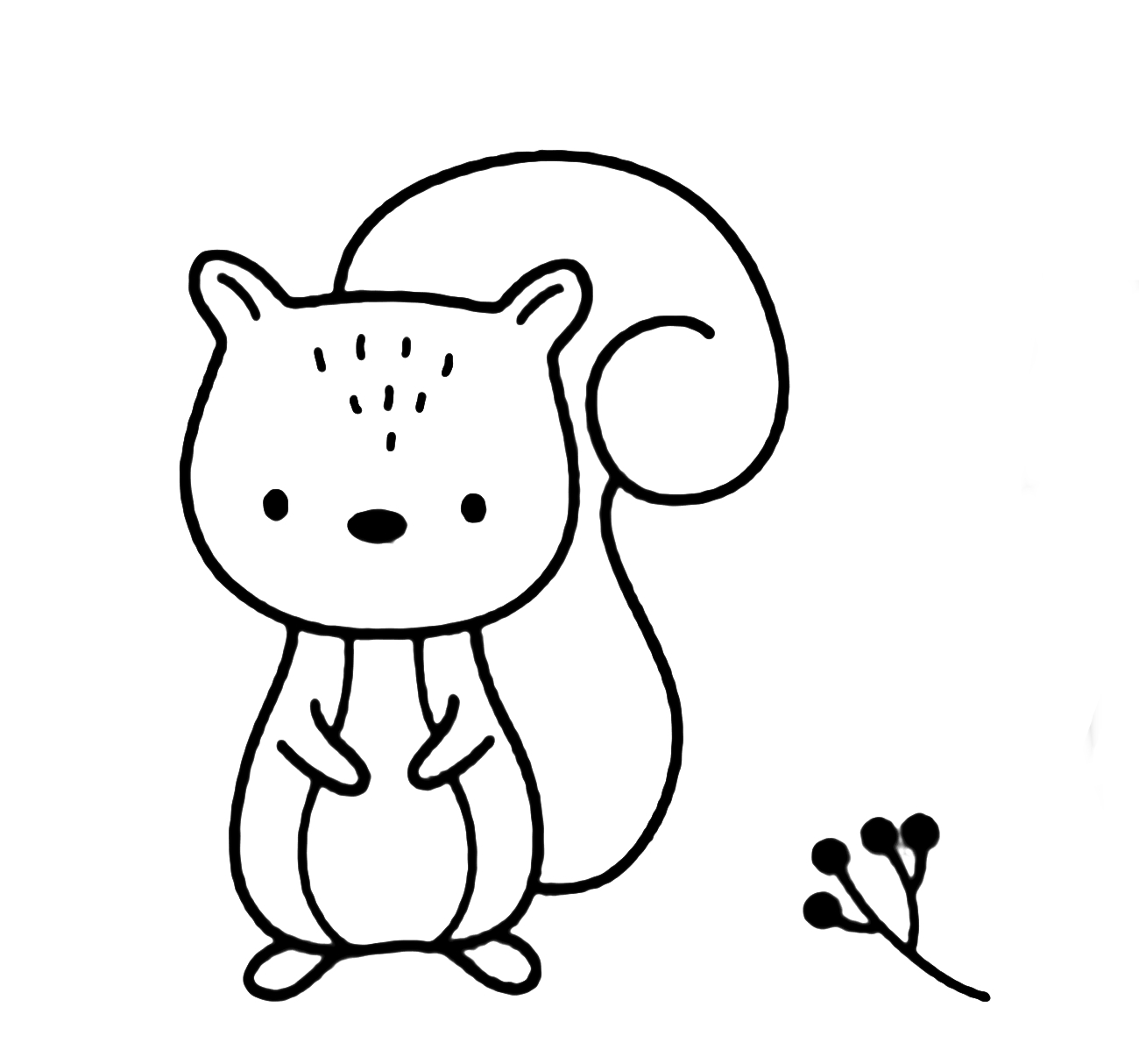 Riscos graciosos (Cute Drawings): Esquilos (Squirrels)