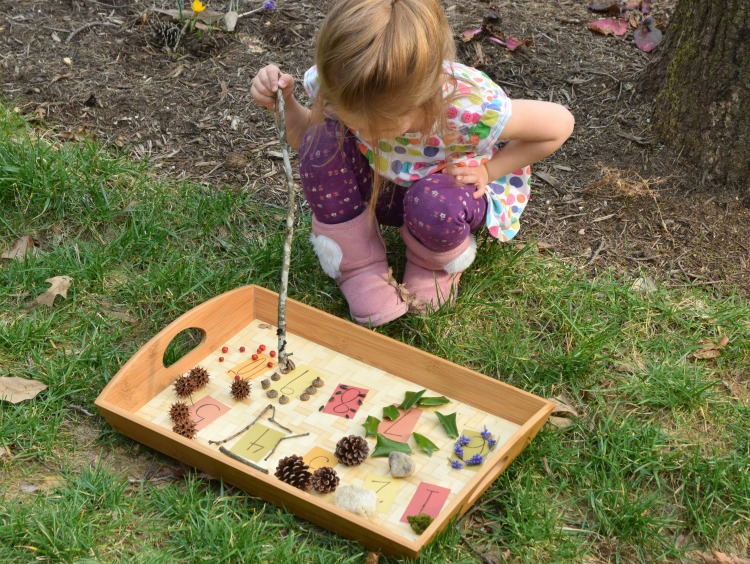 Numbered Nature Tray | What Can We Do With Paper And Glue