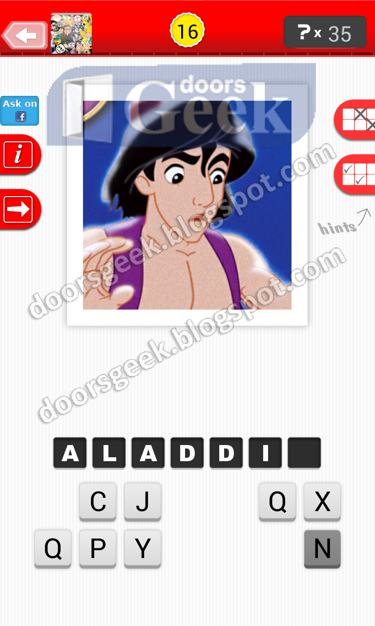 Guess The Cartoon Level 1-16 ~ Doors Geek