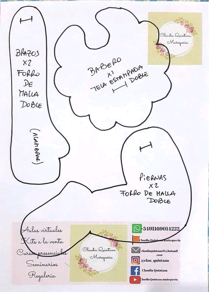 Molde bebê engatinhando para lindas peças | Molde para imprimir