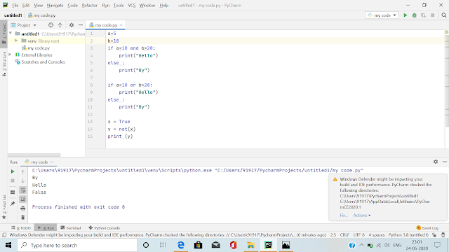 Logical, Identity , Membership and Unary Operators in Python
