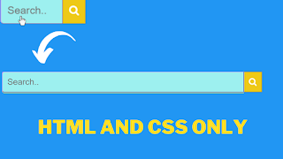 Animated spinning search bar using HTML and CSS only.