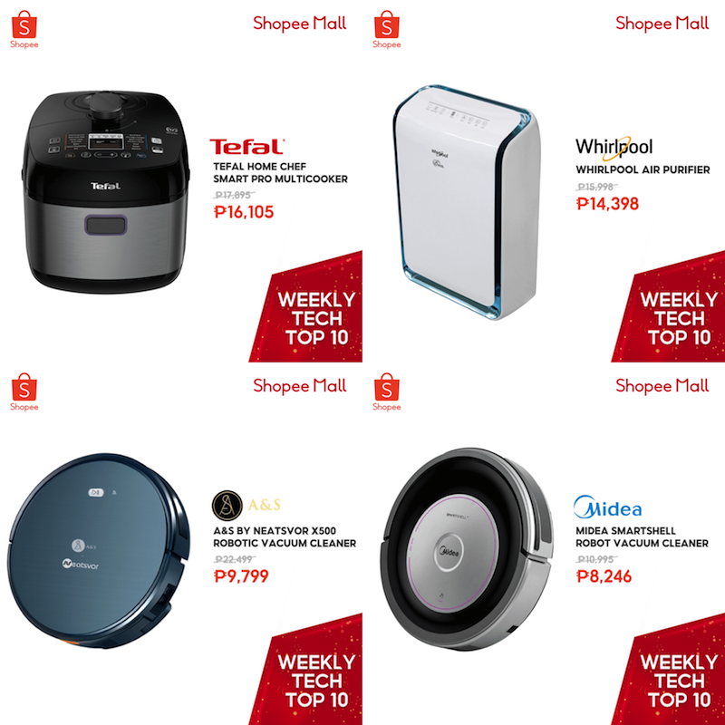 Get a smart appliance for as low as PHP 3,150 in Shopee's Weekly Tech ...