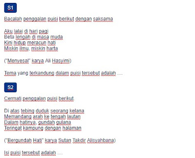 Contoh Soal Isi dan Tema Puisi - Jegeristik