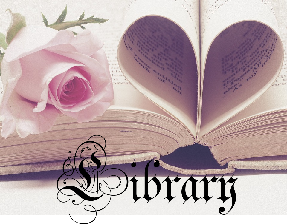 El estuche del pensamiento: Letrero "Library"