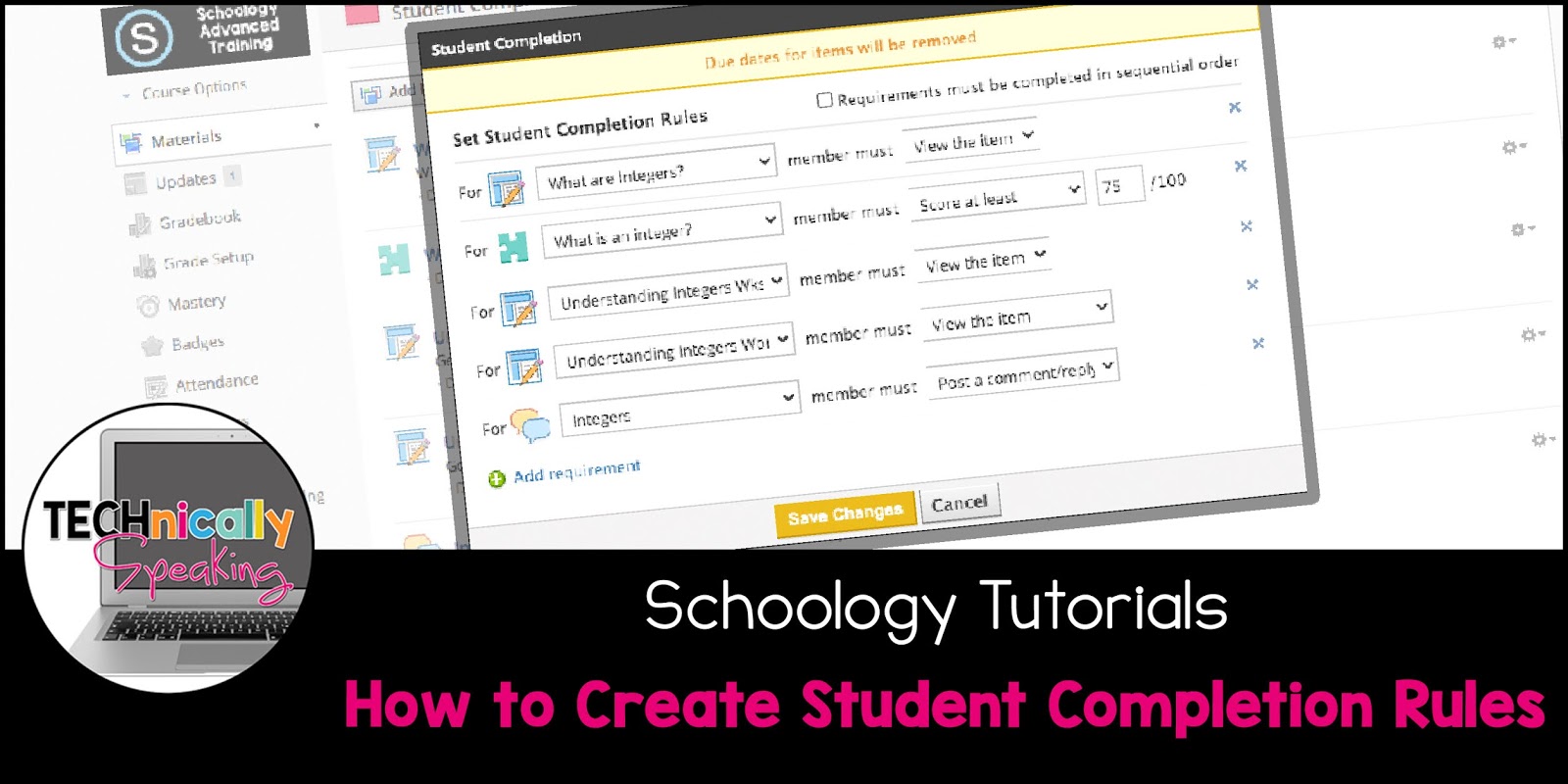 How to Create Student Completion Rules in Schoology | Technically ...
