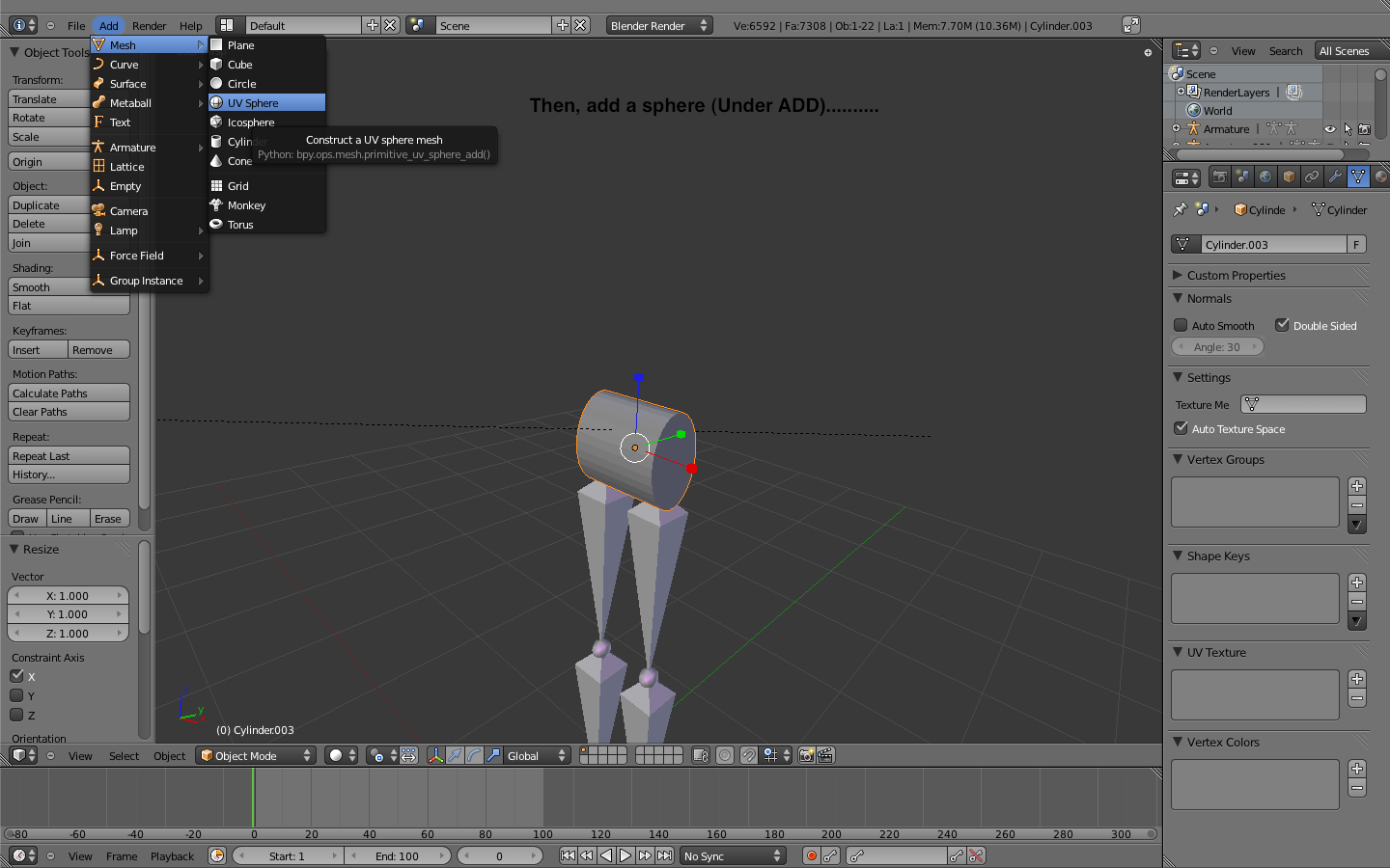 Completely Free Tutorials: Blender modeling tutorial