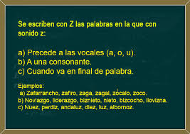PacoDiver4: LA REGLA ORTOGRÁFICA DE Z Y C CUANDO LLEVA E I