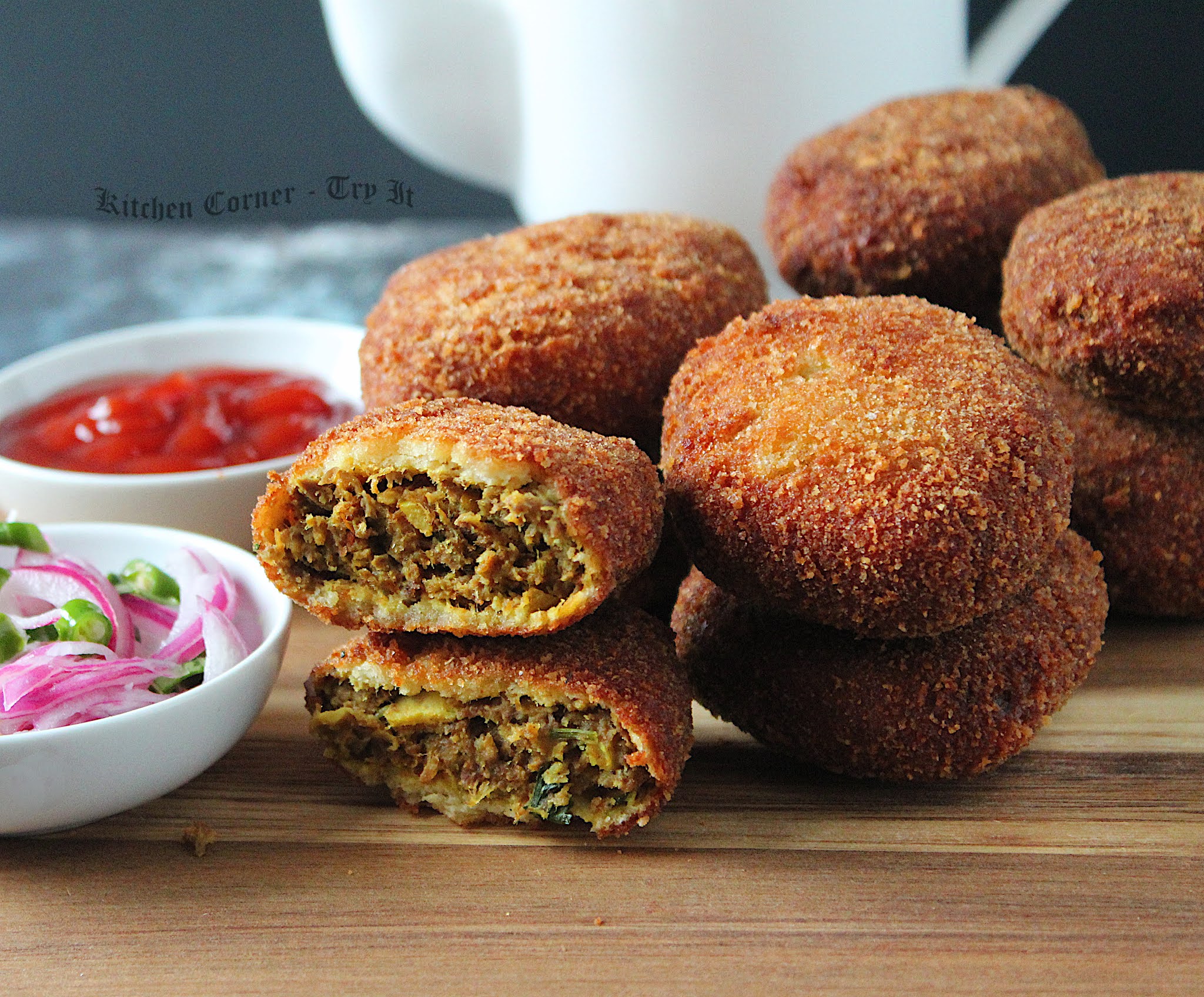 Kerala Beef Cutlet- Beef and Koorka/ Chinese Potato Cutlets