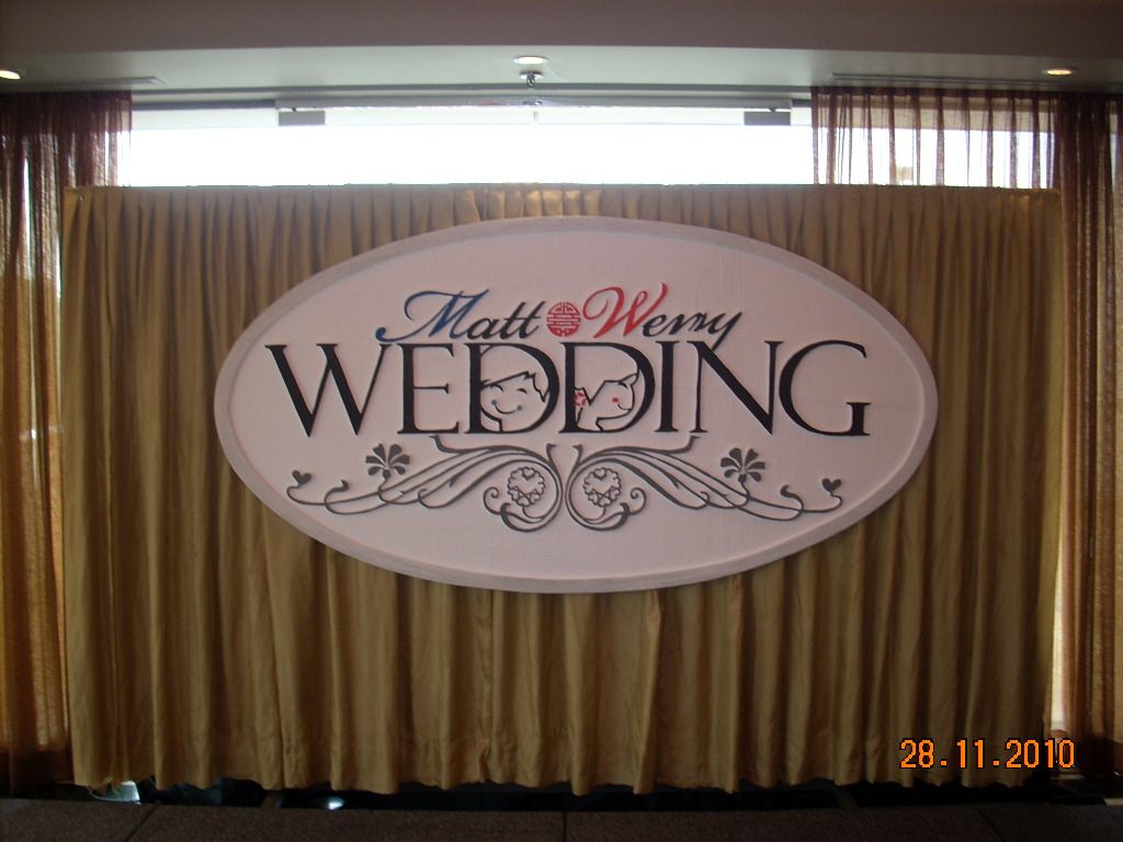 Nina & Nazri's Biz: Wordings or Deco for Wedding Backdrop