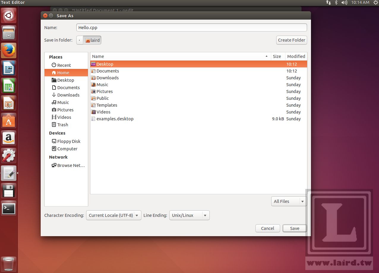 [ Linux ] [ C++ ] 如何在 Ubuntu 撰寫以及編譯執行 C++ 程式 | Laird Studio