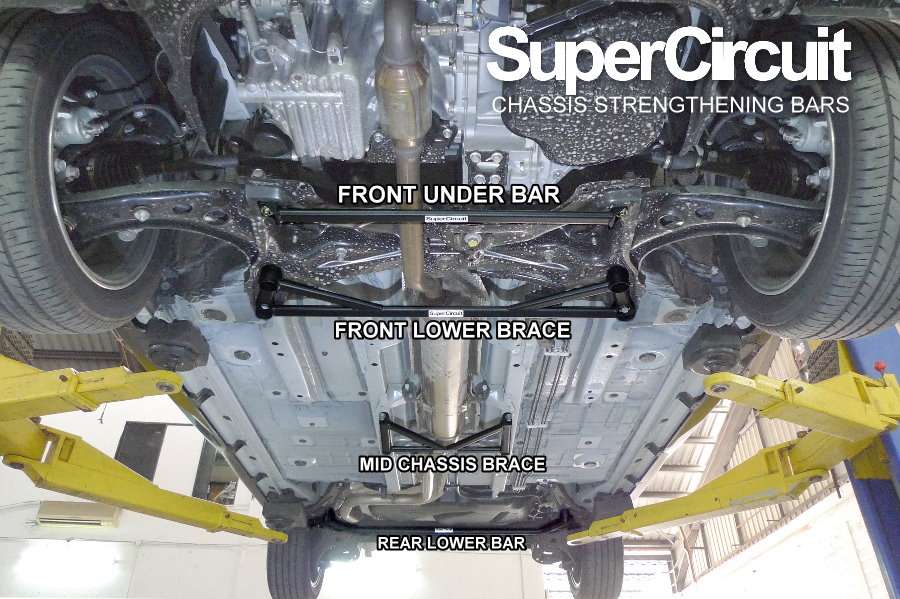 SUPERCIRCUIT CHASSIS STRENGTHENING BARS: Toyota Yaris Hatchback (XP150 ...