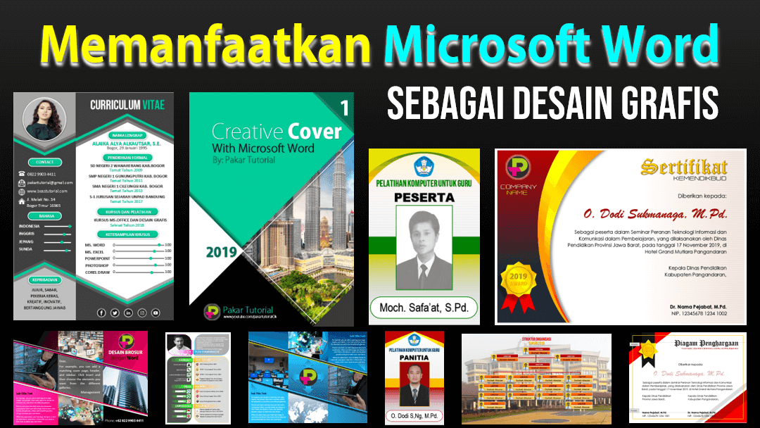 Contoh Desain Grafis yang Dibuat dengan Microsoft Word - PAKAR TUTORIAL