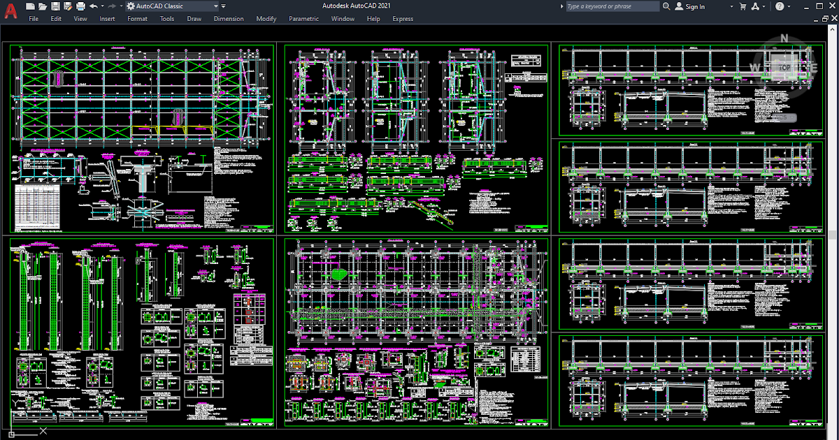 Warehouse - Steel and Concrete Structure [DWG]