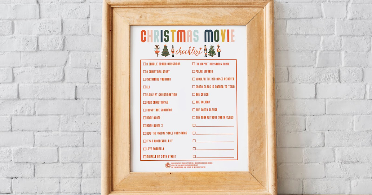 ACD Freebie: Christmas Movie Checklist - Curly Sue: an Amanda Condra ...