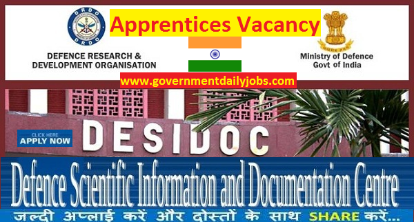 DESIDOC RECRUITMENT 2017 NOTIFICATION FOR 45 APPRENTICES VACANCIES