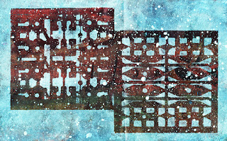 Art...: The Rundown on Spattering Art Made with 6" x 6" Mask LOOKING UP ...