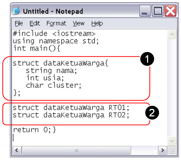 Mengenal Tipe Data Struct Yang Dapat Didefinisikan Sendiri Oleh User Pada Bahasa Pemrograman C