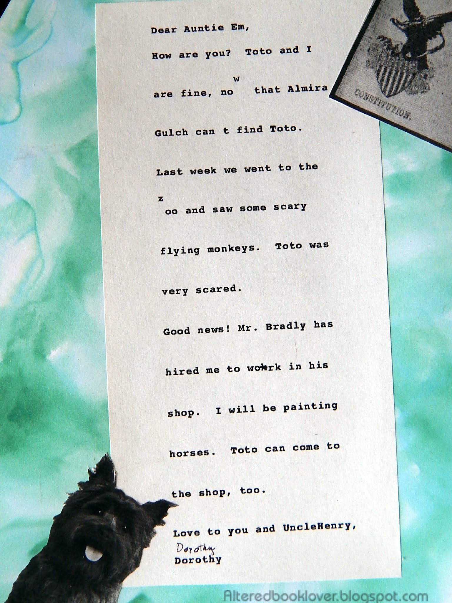 Altered Book Lover: Dear Auntie Em