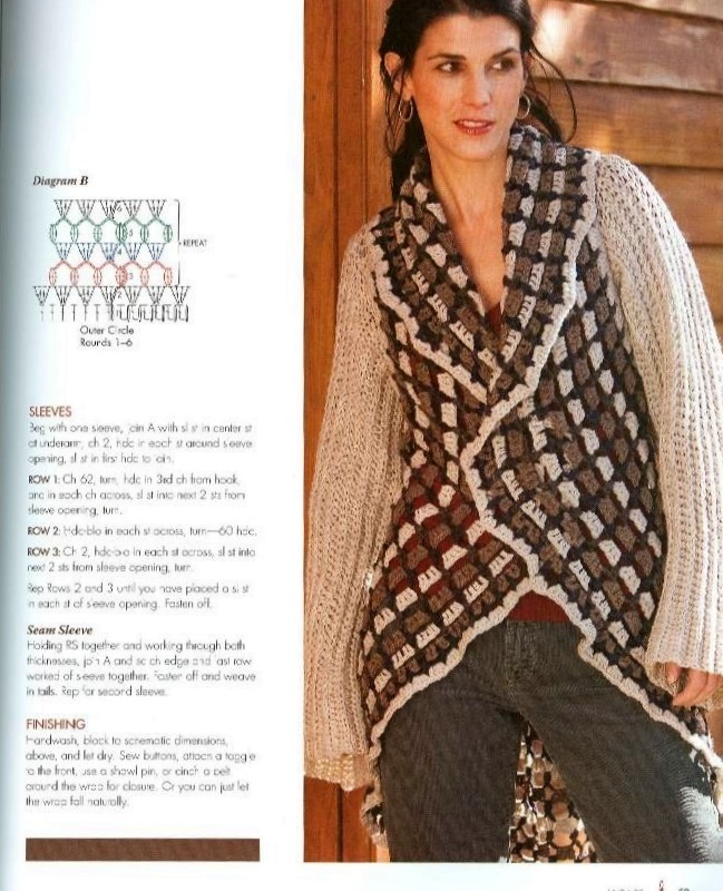 Crochet circular cardigan DIY - Free Crochet Patterns