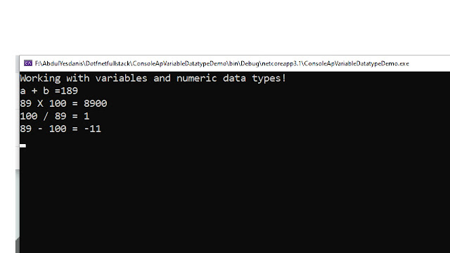 Learn C# Programming in Easy way, Step-3. Variables, Datatypes, values.