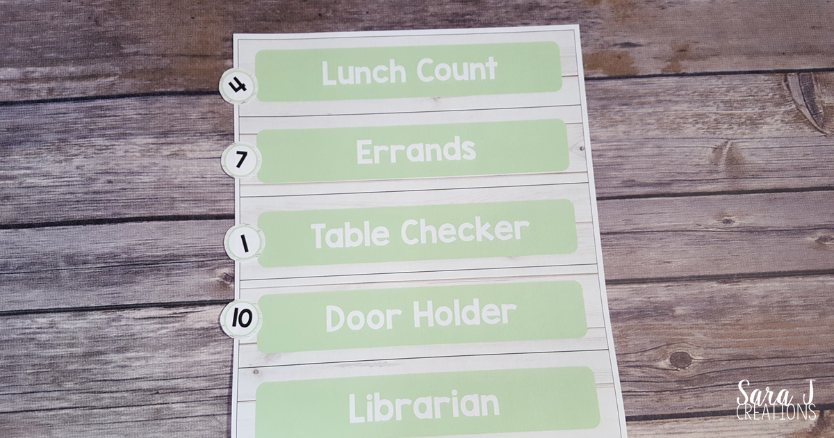 Shiplap Wood and Mint Themed Classroom Decor | Sara J Creations