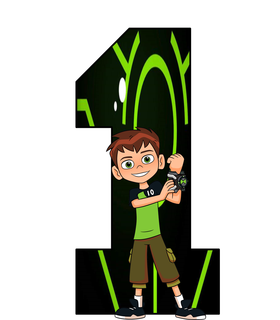 Kits imprimibles gratis : Números Ben 10