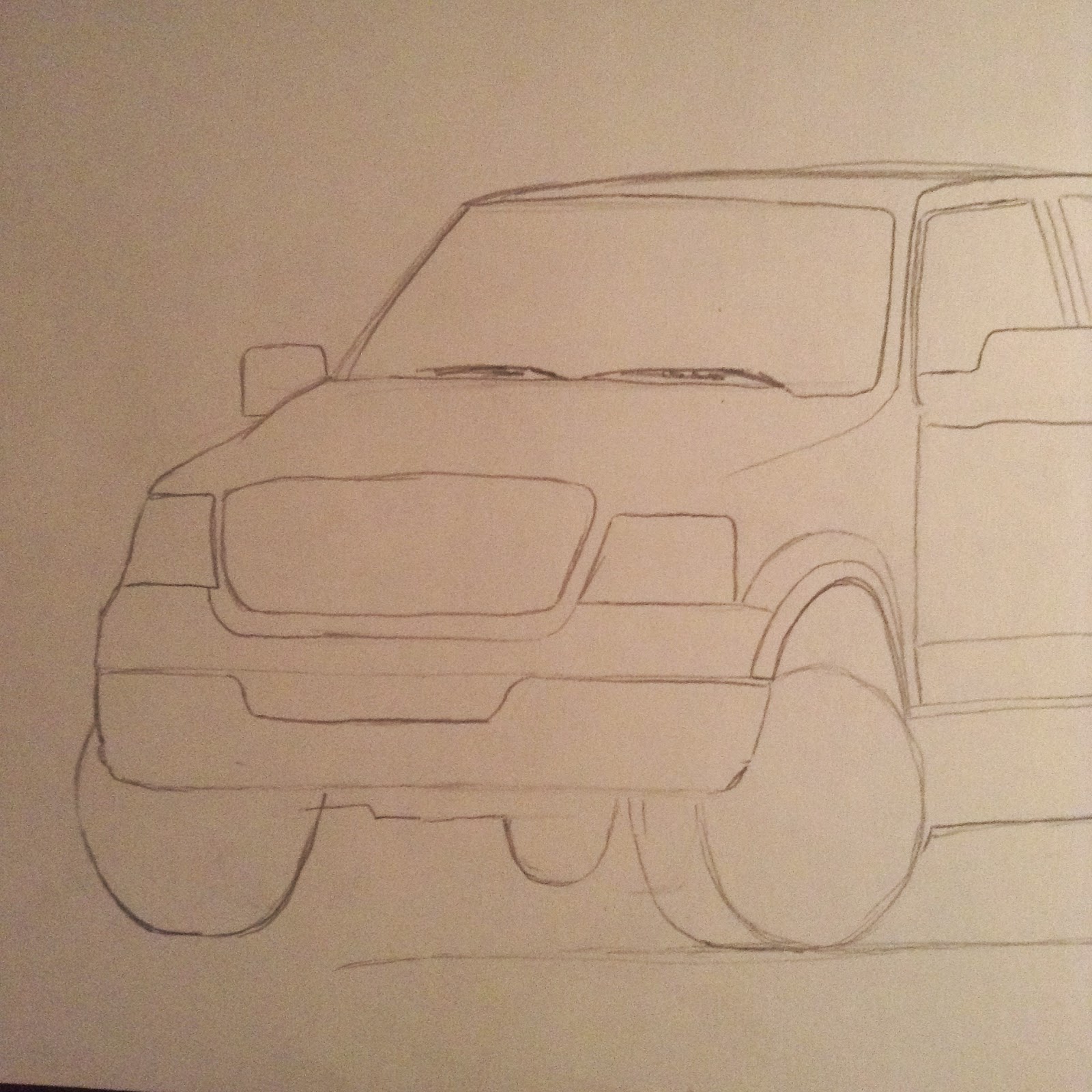 The PG Car Blog: How to draw a Ford F-150, Step-by-Step!