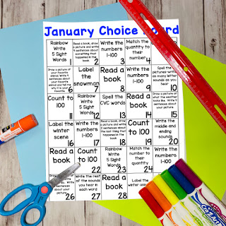 Pint Sized Learning: Choice Boards-The Who, What, Where, When and Why