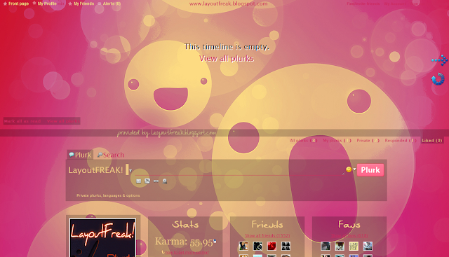 LayoutFREAK!: Hot Pink Water Emote Layout